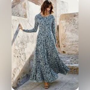 Peruvian Connection | Dresses | Nwot Peruvian Connection Indigo Floral ...